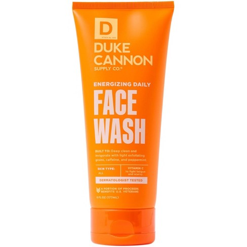 Duke Cannon Energizing Daily Face Wash - Exfoliating Facial Cleanser ...