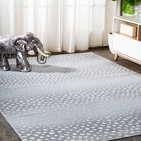 3'x 5' Antelope Modern Animal Area Rug, Light Gray/cream - Jonathan Y ...