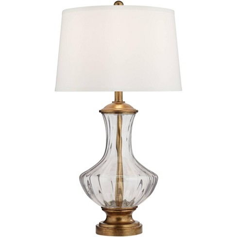 Regency Hill Harlow 28 1/2" Tall Traditional End Table Lamp Gold Clear ...