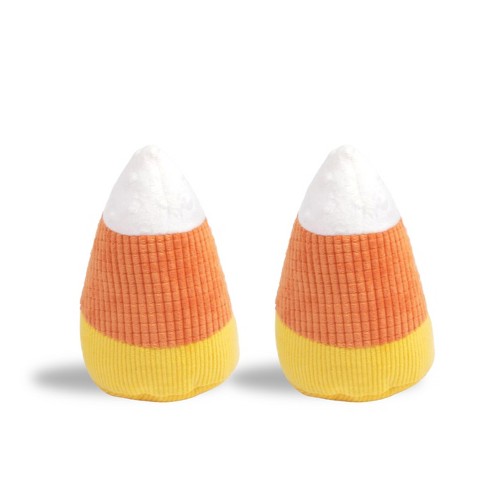 Midlee Candy Corn Plush Halloween Dog Toy - Set Of 2 : Target