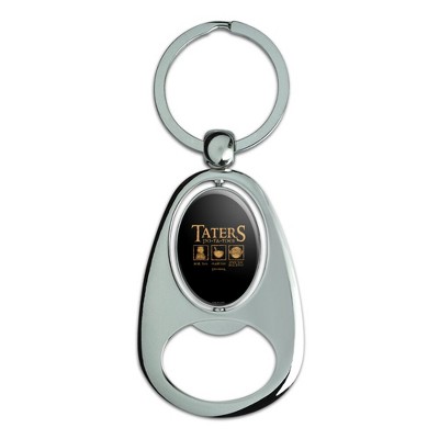 Lord of the Rings Taters Keychain Chrome Metal Spinning Oval Bottle ...