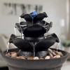 Nature Spring 3-tier Indoor Water Fountain With Led Lights And Rocks ...