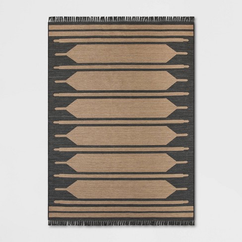 7'x10' Desert Stripe Outdoor Rug Tan - Threshold™ : Target