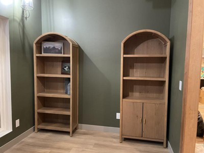 Grooved Wood Arch Bookcase - Natural - Hearth & Hand™ With Magnolia ...