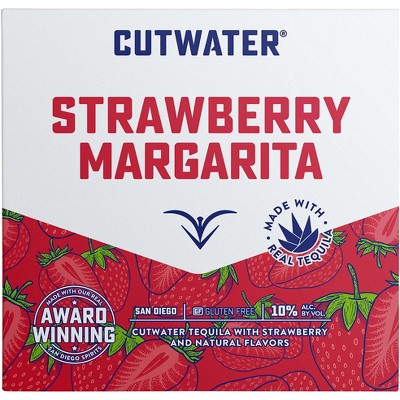 Cutwater Strawberry Margarita Cocktail - 4pk/12 Fl Oz Cans : Target