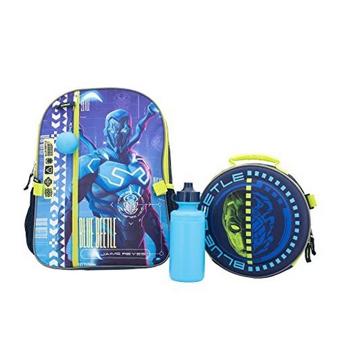Blue Beetle 4 Piece Backpack Set, Kids Super Hero 16" School Bag With ...