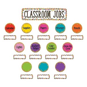Confetti Classroom Jobs Mini Bulletin Board Set - 49 Pc. : Target