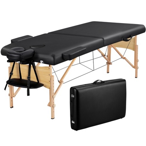 Yaheetech Portable Massage Table With Carry Case Bag Black : Target