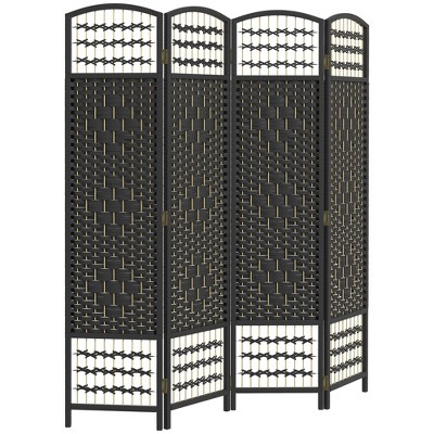 Homcom 4 Panel Room Divider, Folding Privacy Screen, 5.6' Room ...
