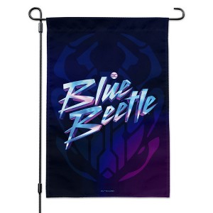 Blue Beetle Logo Garden Yard Flag with Pole Stand Holder : Target