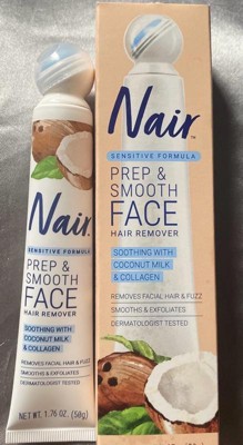 Nair Prep & Smooth Facial Hair Removal Cream For Women Sensitive - 1.76 ...