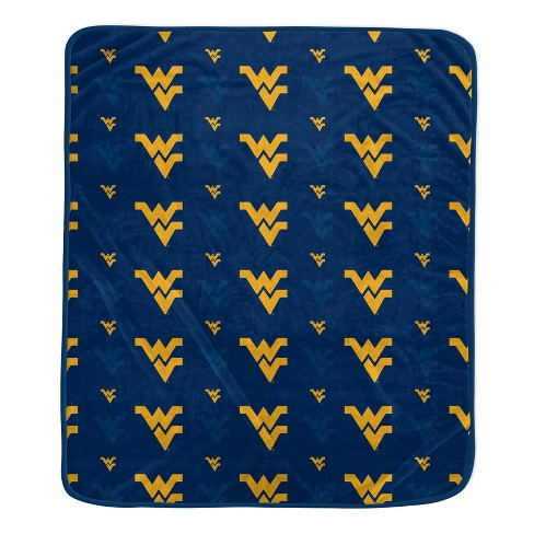 Ncaa West Virginia Mountaineers Repeat Tonal Logo Fleece Throw Blanket ...
