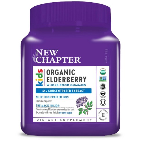 New Chapter Kids' For Immune Support Organic Elderberry Vegan Gummies ...