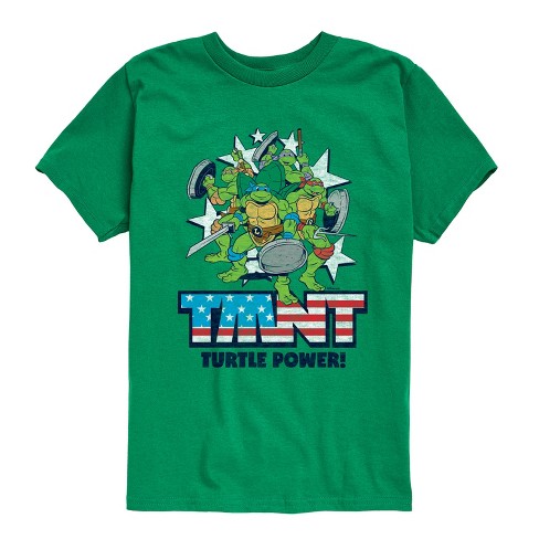 Boys' Teenage Mutant Ninja Turtles Turtle Power Americana Short Sleeve Graphic T-shirt - Kelly ...