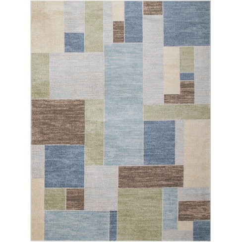 Nourison Astra Machine Washable Contemporary Color Block Indoor Rug ...