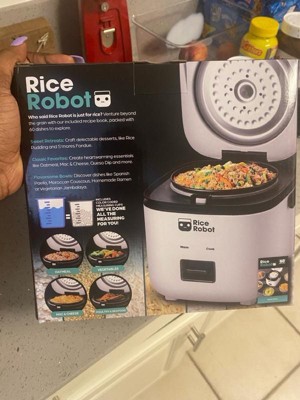 Rice Robot Rice Cooker 4.5 Cups Cooked Electric Mini Rice Maker Pot ...
