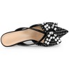 Allegra K Women's Pointed Toe Sparkly Rhinestone Bow Stiletto Heels ...