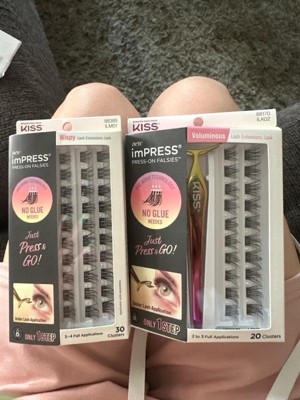 Kiss Impress Press-on Falsies No-glue False Eyelash Clusters Kit ...