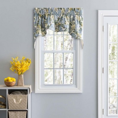 Ellis Hydrangea Classic Pattern Printed 3" Rod Pocket Window Empress ...