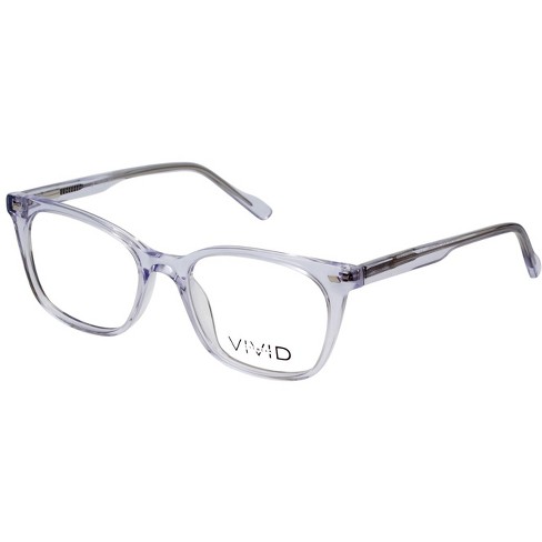 Vivid Designer Reading Blue Light Blocking Eyeglasses 912 Crystal Clear 51 Mm +1.50 : Target