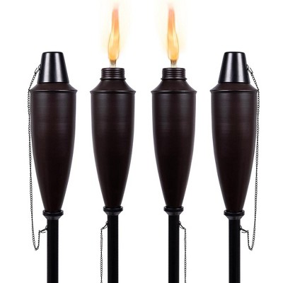 Birdrock Home 4 Pack Outdoor Garden Torches - Oil Rubbed Bronze : Target