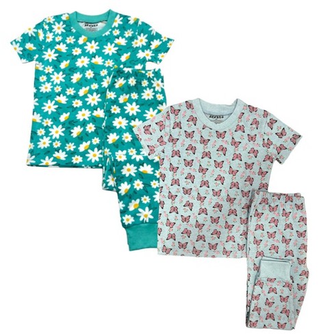 Benben Sunflowers/butterflies 2 Pack Kids Pajamas : Target