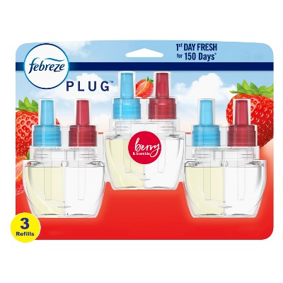 Febreze Plug Triple Refill Air Freshener - Berry & Bramble - 3ct : Target
