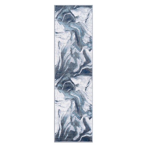 World Rug Gallery Abstract Wave Contemporary Area Rug - Blue 2'x7' : Target