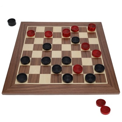 We Games Old School Red And Black Wooden Checkers Set -11.75 In. : Target
