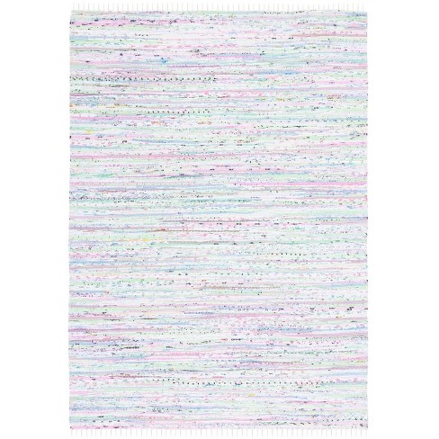 Rag Rug Rar125 Hand Woven Indoor Area Rug - Light Green/multi - 5'x7 ...