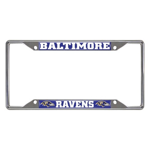 Nfl Baltimore Ravens Stainless Steel License Plate Frame : Target