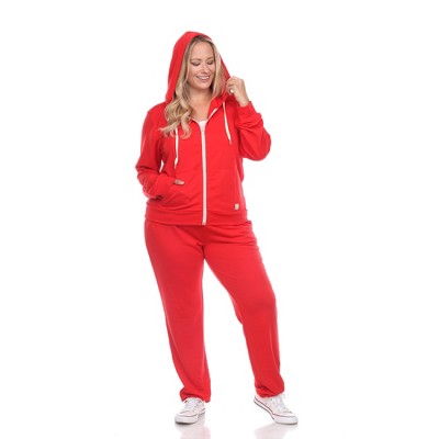 Plus Size French Terry Lounge Set Red 3x - White Mark : Target