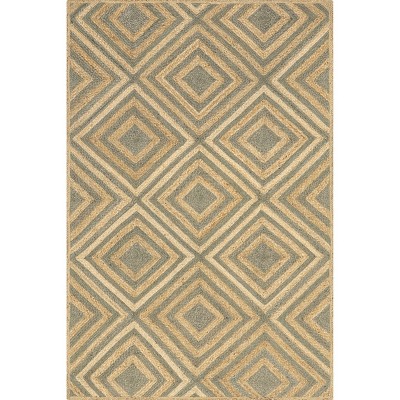 Lauren Liess X Rugsusa - Dogwood Tiled Jute Area Rug, 5' X 8', Natural ...