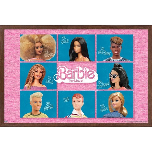 Trends International Mattel Barbie: The Movie - Hi Grid Framed Wall ...