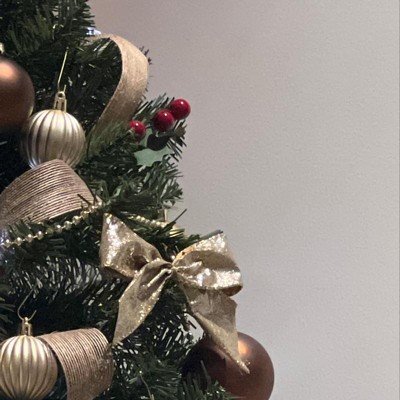 8ct 4.5in Glitter Christmas Bow Champagne - Wondershop™ : Target