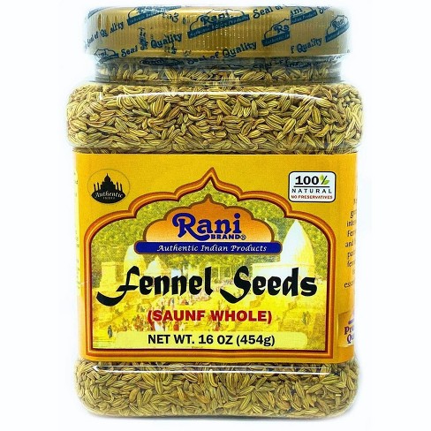 Fennel Seeds (saunf Sabut) - 16oz (1lb) 454g - Rani Brand Authentic ...