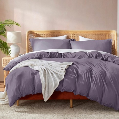 Nestl Soft Double Brushed Duvet Cover Set, 3 Piece King Size Duvet ...