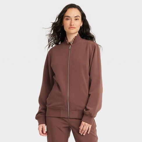 Houston White Adult Tailored Bomber Jacket - Brown S : Target