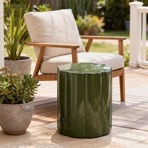 Christopher Knight Home Naoki Modern Patio Lightweight Concrete Side ...