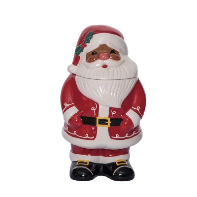 Transpac Ceramic 10.25 In. Multicolored Christmas Vintage Santa Cookie ...