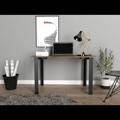 Colombo Computer Desk Brown - Boahaus: Modern Style, Adult Assembly ...