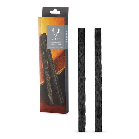 Viski Liquor Aging Kit Refill, 2 Charred Oak Wood Sticks For Aging ...