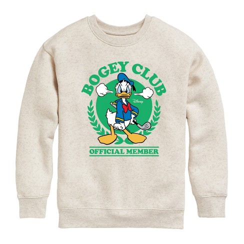 Disney Donald Duck Bogey Club Graphic Long Sleeve Fleece Sweatshirt ...