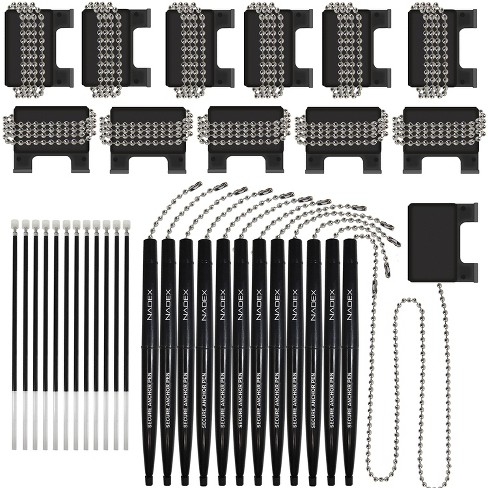 Nadex Coins™ Ball And Chain Security Pen Set (12 Pen; Black) : Target