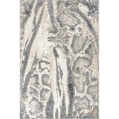 Nuloom Alexandrine Modern Snake Print Area Rug 8x10, Beige : Target
