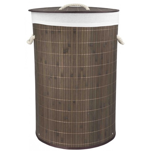 Home Basics Round Foldable Bamboo Hamper : Target