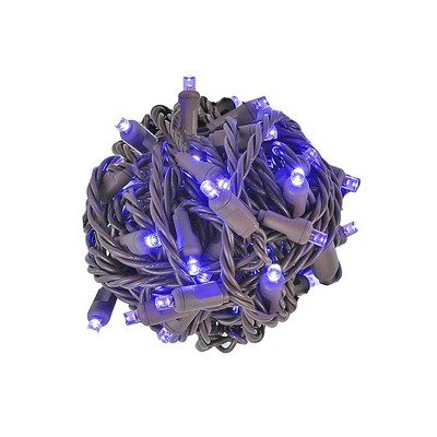 Novelty Lights 50 Light Purple Led Christmas Mini Light Set (brown Wire ...