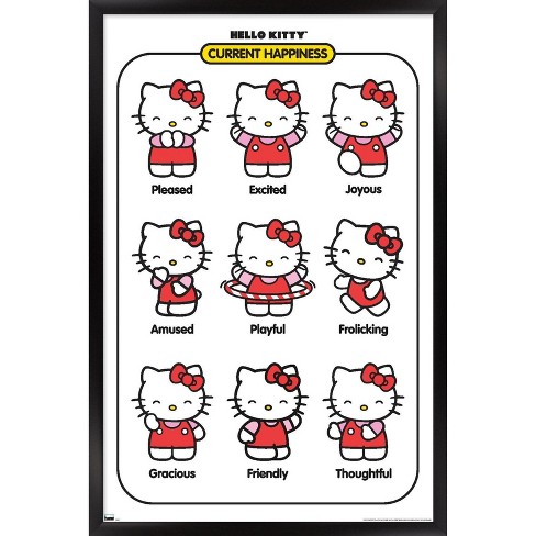 Trends International Hello Kitty: Basic - Current Happiness Framed Wall ...