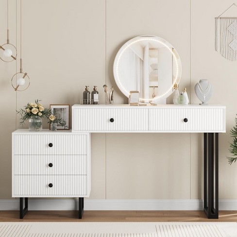 Vanity Desk With Mirror And Lights : Target