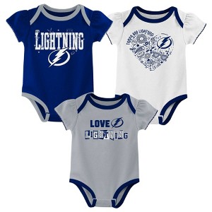 NHL Tampa Bay Lightning Baby Girls' 3pk Bodysuit - 3-6M : Target